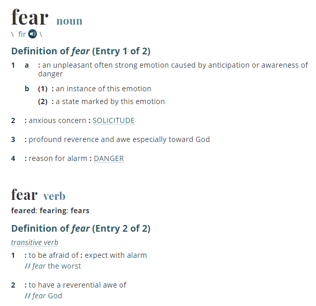 FEAR is a Four-Letter Word – Good Word Project